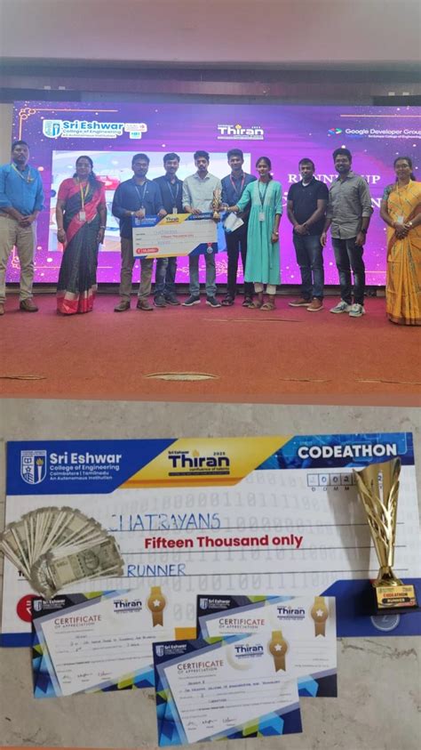 Thiran Thiran2025 Hackathon Codeathon Firstrunnerup