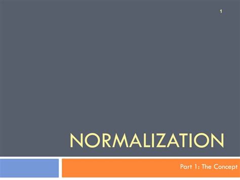 Database Concept Normalization 1nf 2nf 3nf