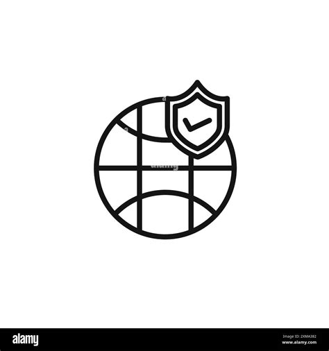 Web Security Icon Outline Collection Or Set In Black And White Outline