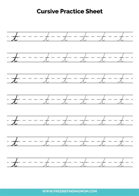 Cursive Lowercase T