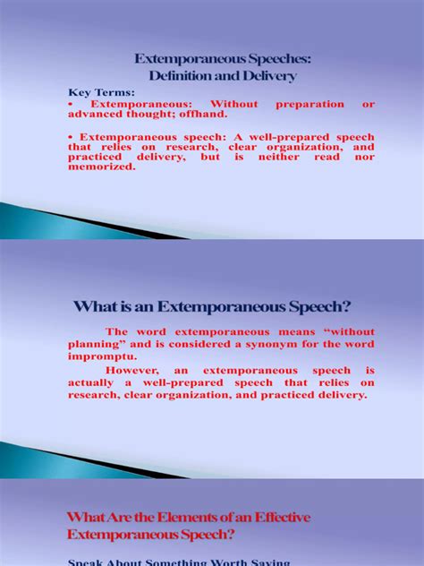 Extempore Speech Pdf