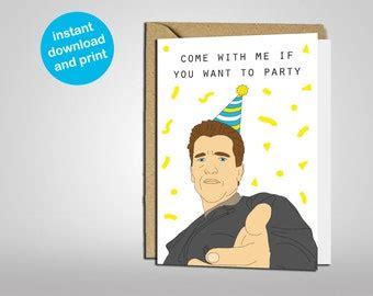 Terminator Birthday Card Etsy