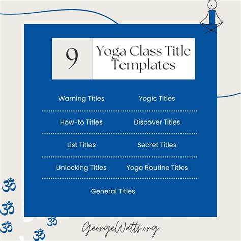 101 Tantalising Title Templates For A Yoga Lesson Plan Theme