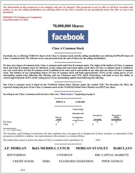 Financial Prospectus Template