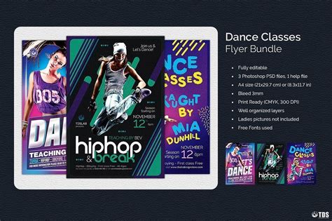 Dance Classes Flyer Bundle Party Flyers For Photoshop