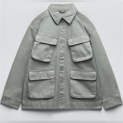 Zara Tops Zara The Utility Overshirt Poshmark
