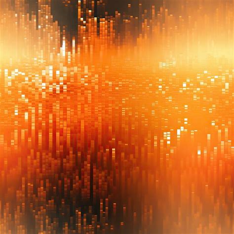 Premium Photo Data Visualization Modern Vibrant Orange Pixel Pattern