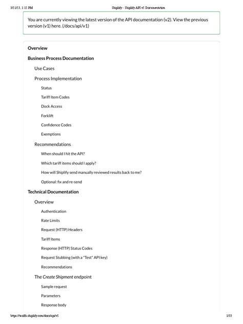 Shiplify Api V2 Documentation Pdf Hypertext Transfer Protocol Web