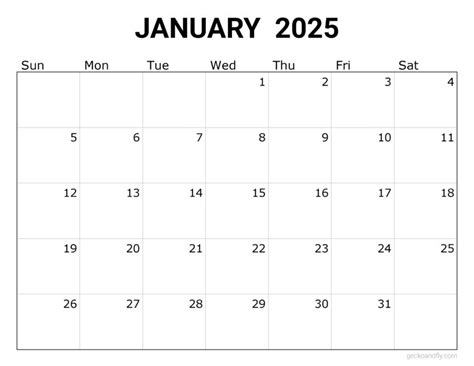 12 Free Printable 2025 Monthly Calendars Simple And Minimalist Style