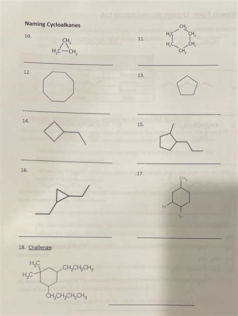 Solved Naming Cycloalkanes 10 11 Ch нс сн Ch Hc Ch Hc Ch Worksheets Library