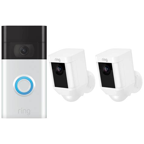 Shop Ring Ring Video Doorbell Satin Nickel Spotlight Camera Battery