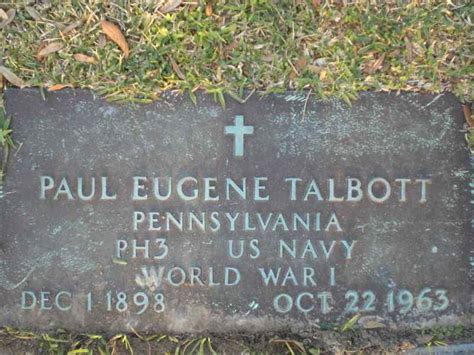 Paul Eugene Talbott 1898 1963 Find A Grave Memorial