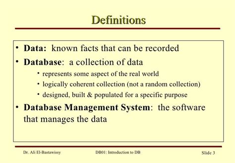 Database Design Slide 1
