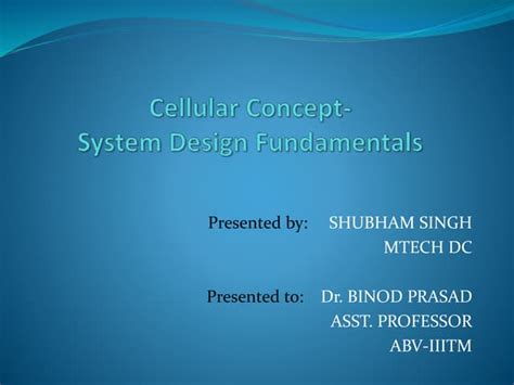 Cellular Concepts System Design Fundamentals Pptx