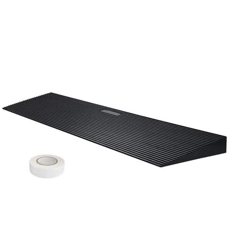 Skyshalo Upgraded Rubber Threshold Ramp 1 In Rise Wheelchair Ramp Doorway Natural Curb Ramp