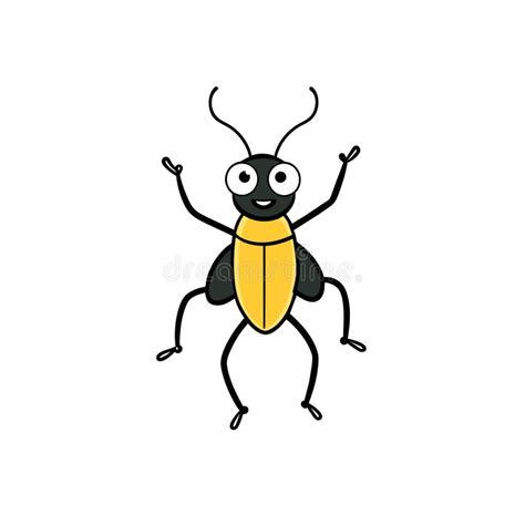 Blister Beetle Dancing Icon Vector Illustration Stock Vector