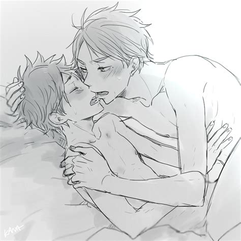 Rule 34 2boys After Sex Bed Bed Sheet Blanket Gay Haikyuu Hand On