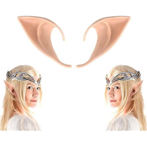 1pair Cosplay Fairy Pixie Elf Ears Soft Latex Pointed Goblin Ears