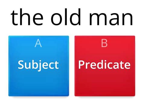 Subject Predicate Quiz