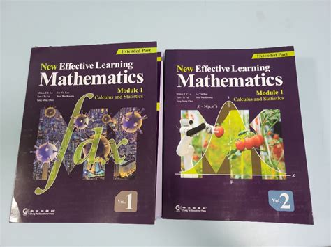 New Effective Learning Mathematics Module 1 Calculus And Statistics Vol 1 And2 興趣及遊戲 書本 And 文具