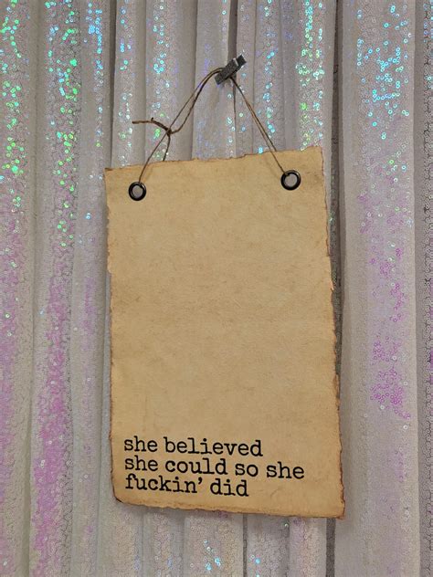 She Believed She Could So She Fuckin Did Wall Art ⋆ Malarkey