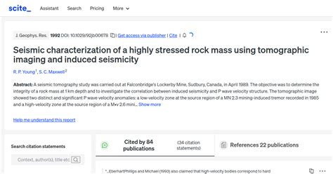 Seismic Characterization Of A Highly Stressed Rock Mass Using