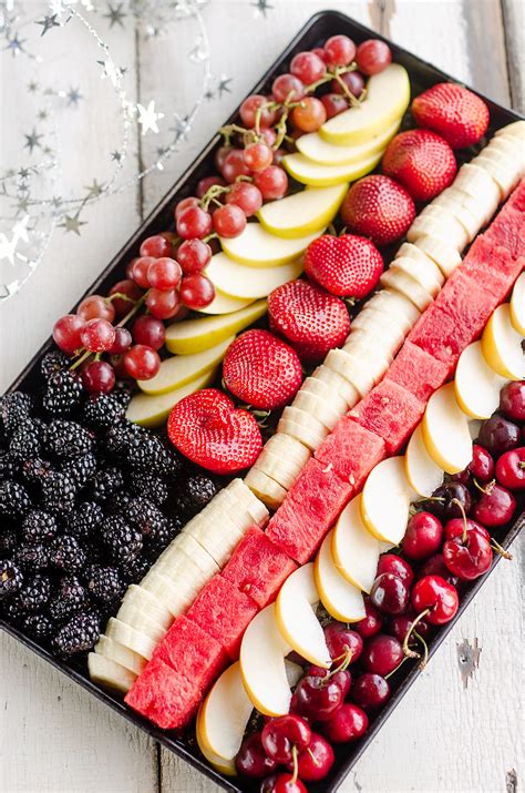 Patriotic Flag Fruit Platter Recipe Fourth Of July Food 4th Of