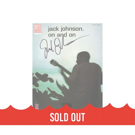 Jack Johnson On And On Songbook Signed Jack Johnson