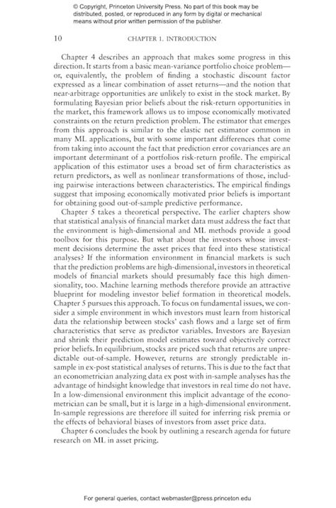 Machine Learning In Asset Pricing Princeton University Press