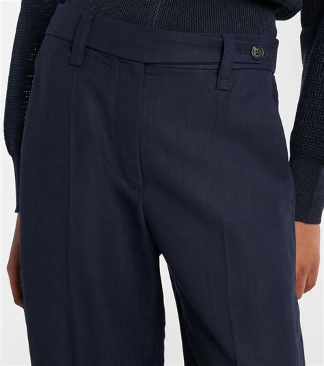 Brunello Cucinelli Cropped Wide Leg Pants Brunello Cucinelli
