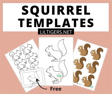 Squirrel Template Printable