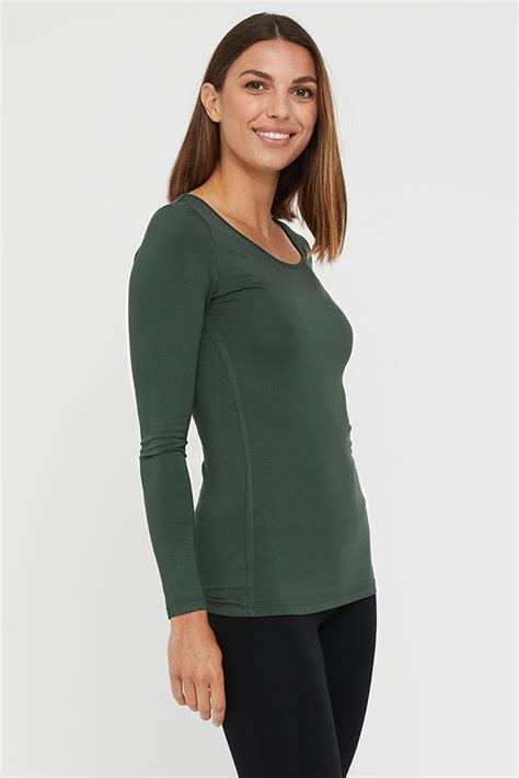 Womens Long Sleeve Bamboo Tops Made Of Luxurious Fabrics Bamboo Body