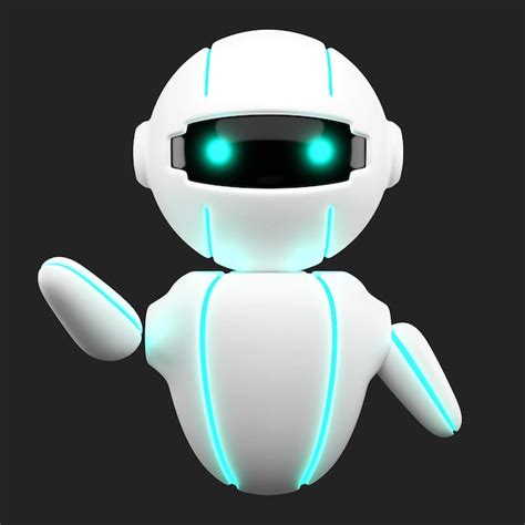 Premium Photo 3d Friendly Cute Robot Virtual Smart Assistant Bot