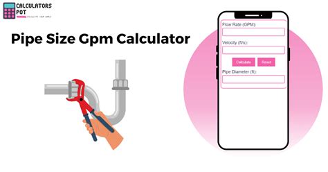 Pipe Size Gpm Calculator