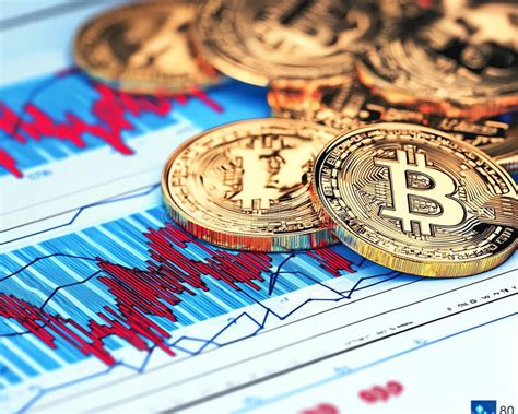 Gold Price Commodity Monetary Bitcoin Coins On Financial Chart