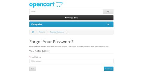 fix for password reset issue in opencart 2 2 0 0 ocmod solution
