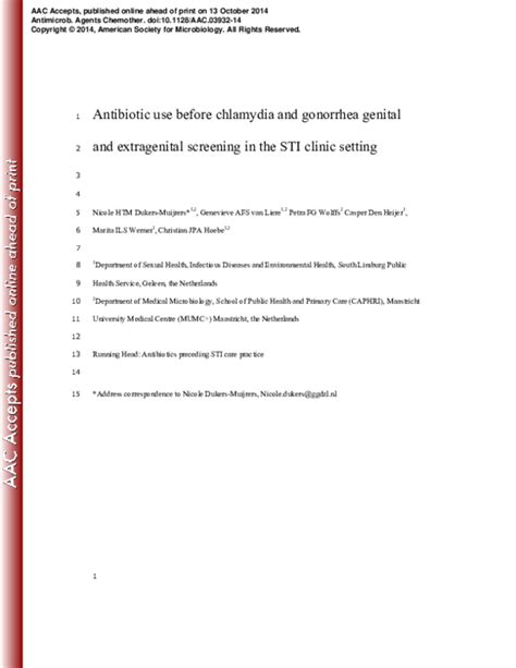 Pdf Implementation Of A Risk Assessment Tool To Increase Screening For Extragenital Gonorrhea