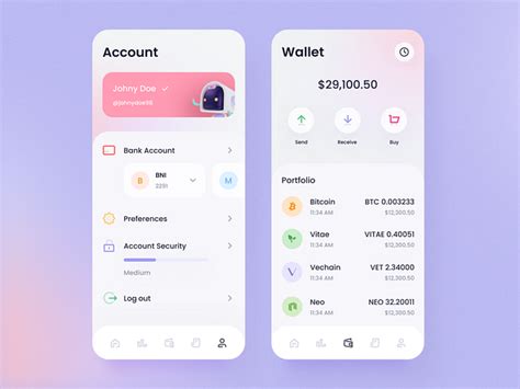 robot wallet crypto ios ui kit by anton tkachev for ui8 on dribbble