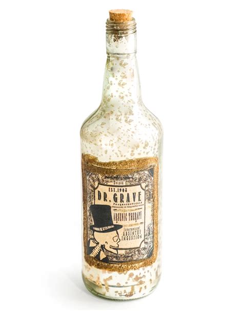 Rustic Antique Silver Glass Poison Bottle Vintage Charm