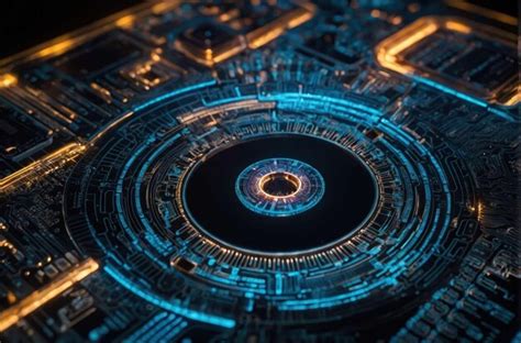 Quantum Computing Circuit Closeup Premium Ai Generated Image