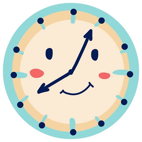 Cute Clock Alarm Clock In Flat Style 13172023 Png