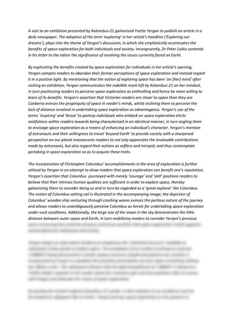 Vcaa 2014 Language Analysis Response English Year 12 Vce Thinkswap