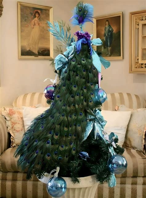 Luxurious Peacock Christmas Tree Topper Or Wedding Cake Topper With