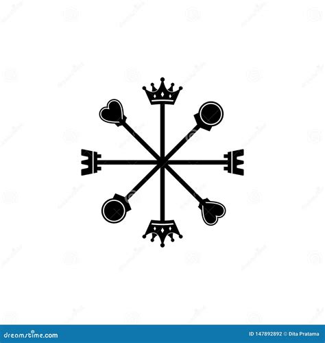 8 Directions Of Chess Compass Logo Stock Illustration Illustration Of Logo Clock 147892892