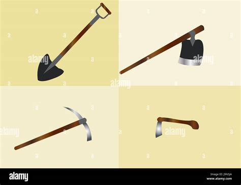 Tools Used For Digging Soils And Ploughing Stock Vector Image And Art Alamy