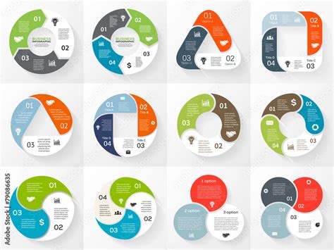 Vector Circle Triangle Square Infographics Set Template For Stock Vector Adobe Stock