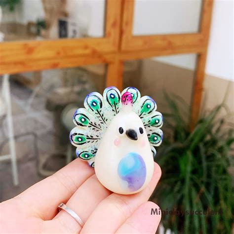 Handmade Peacock Ornament Cute Figurines Peacock Art Etsy