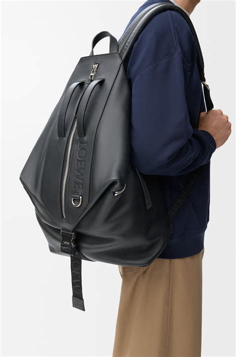 Convertible Backpack In Classic Calfskin Black Loewe