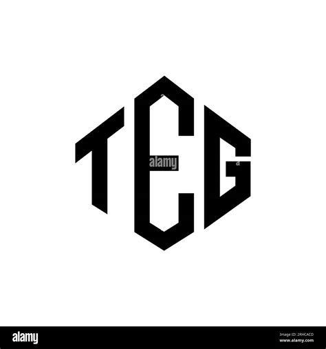 Teg Letter Logo Design With Polygon Shape Teg Polygon And Cube Shape