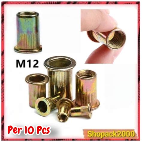 Jual Rivet Nut M12 Insert Nut Mur Rivet Nutsert Mur Tanam Per